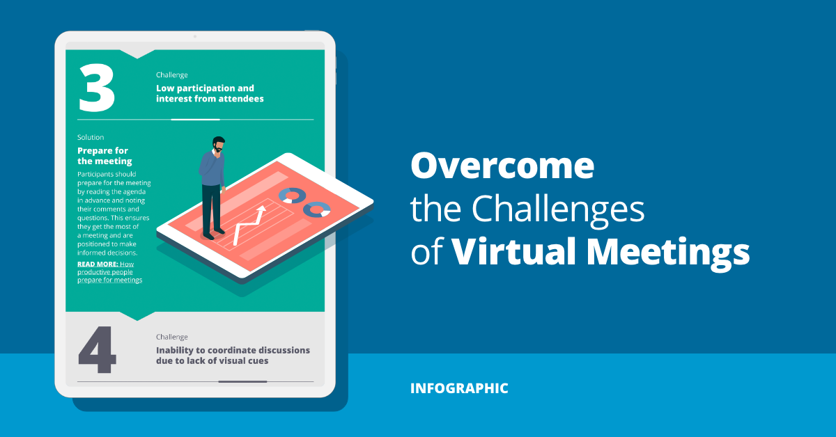 Overcome the biggest virtual meeting challenges (an infographic)